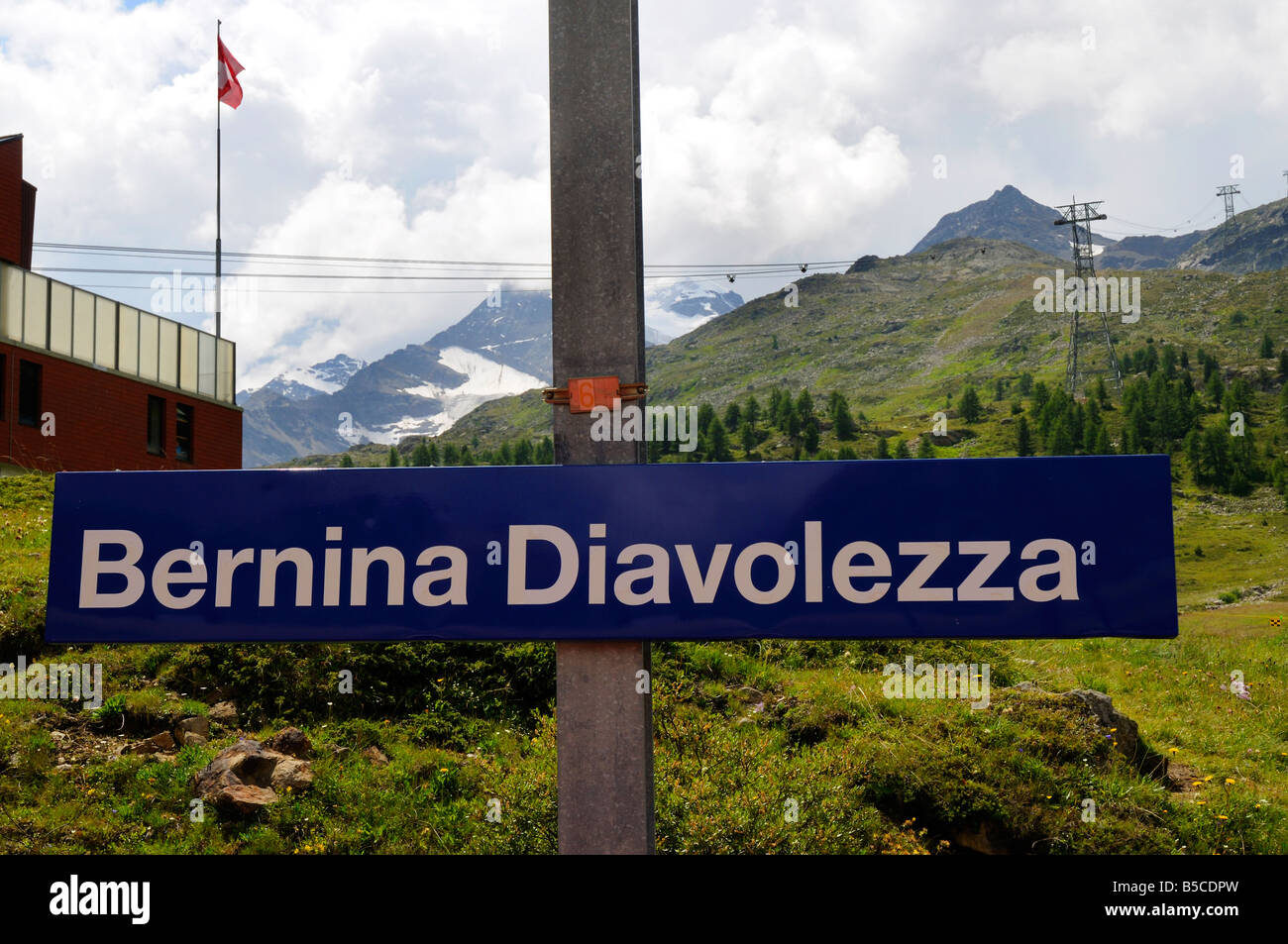 The station at Diavolezza for the Bernina Express from Switzerland to ...