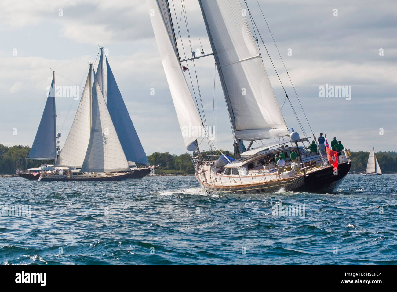 Sailing Yacht Whisper Competes in The Shipyard Cup Race Stock Photo - Alamy