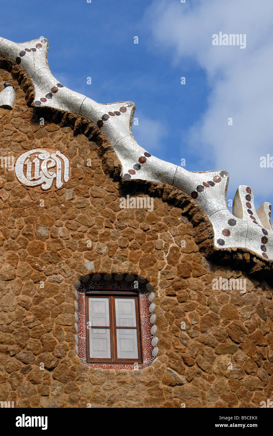 Architectural Detail at Park Guell Güell Garden Complex Designed by ...