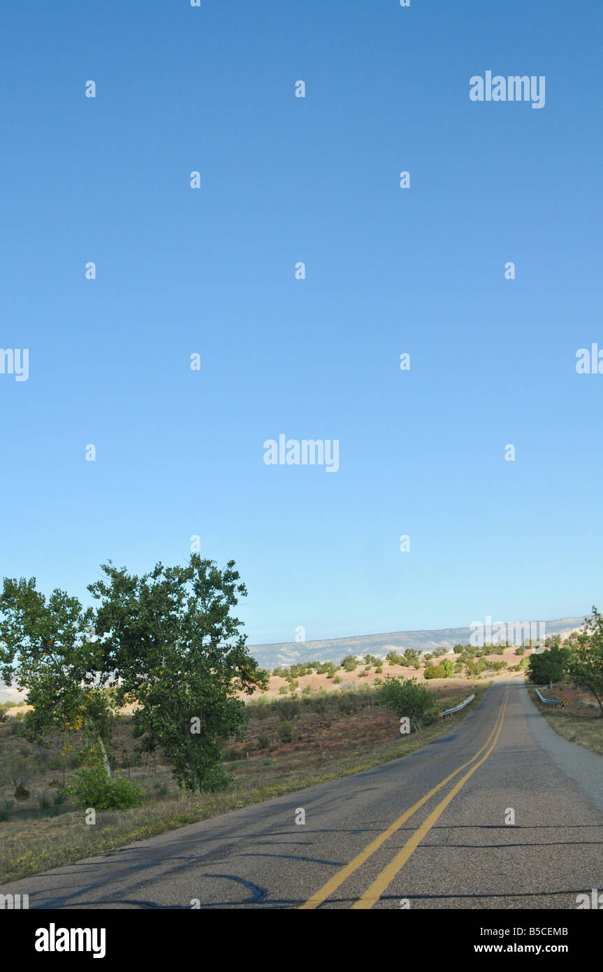 Road in rural New Mexico, portrait Stock Photo - Alamy