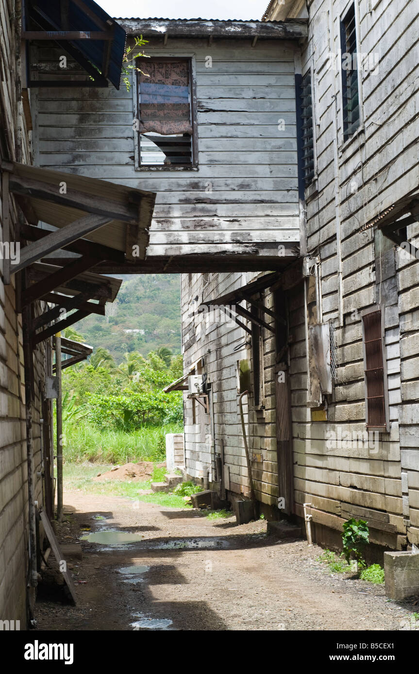 Alley way behind tatty wooden buildings, apia,Samoa Stock Photo - Alamy