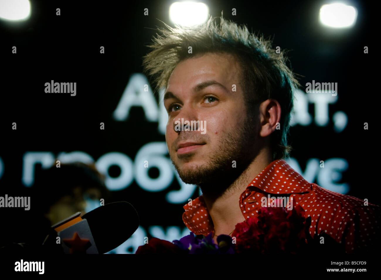 Ukrainian designer Andre Tan during the Ukrainian Fashion Week Spring ...