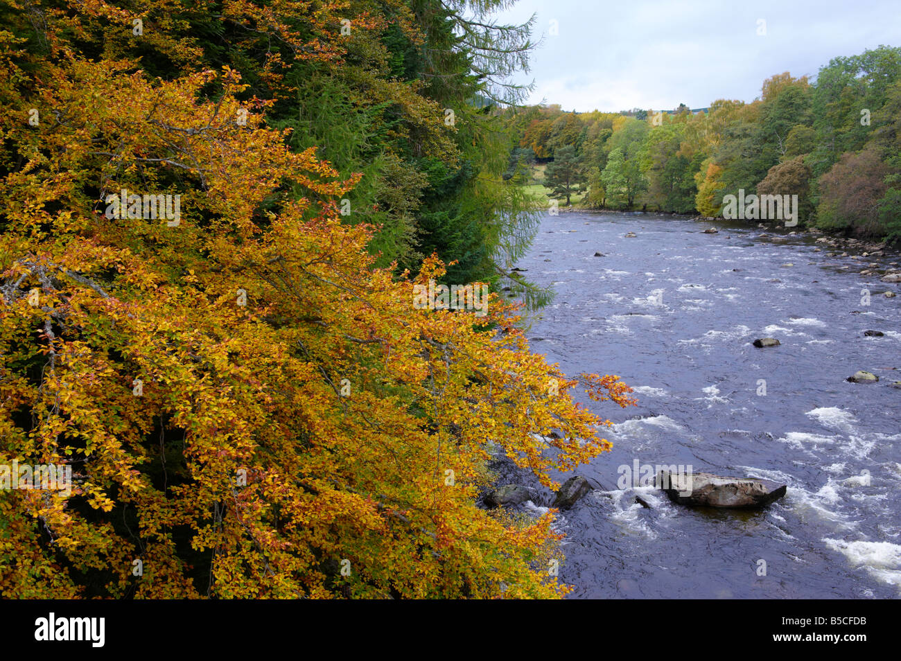 River Dee Scotland UK From Isambard Kingdom Brunel Balmoral Bridge ...