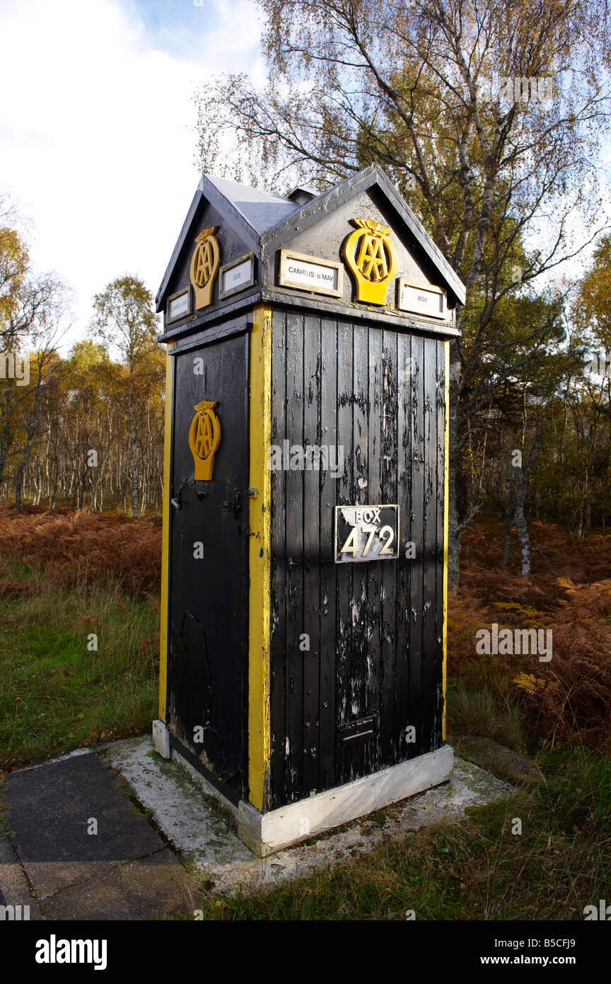 AA phone box Scotland UK Stock Photo - Alamy