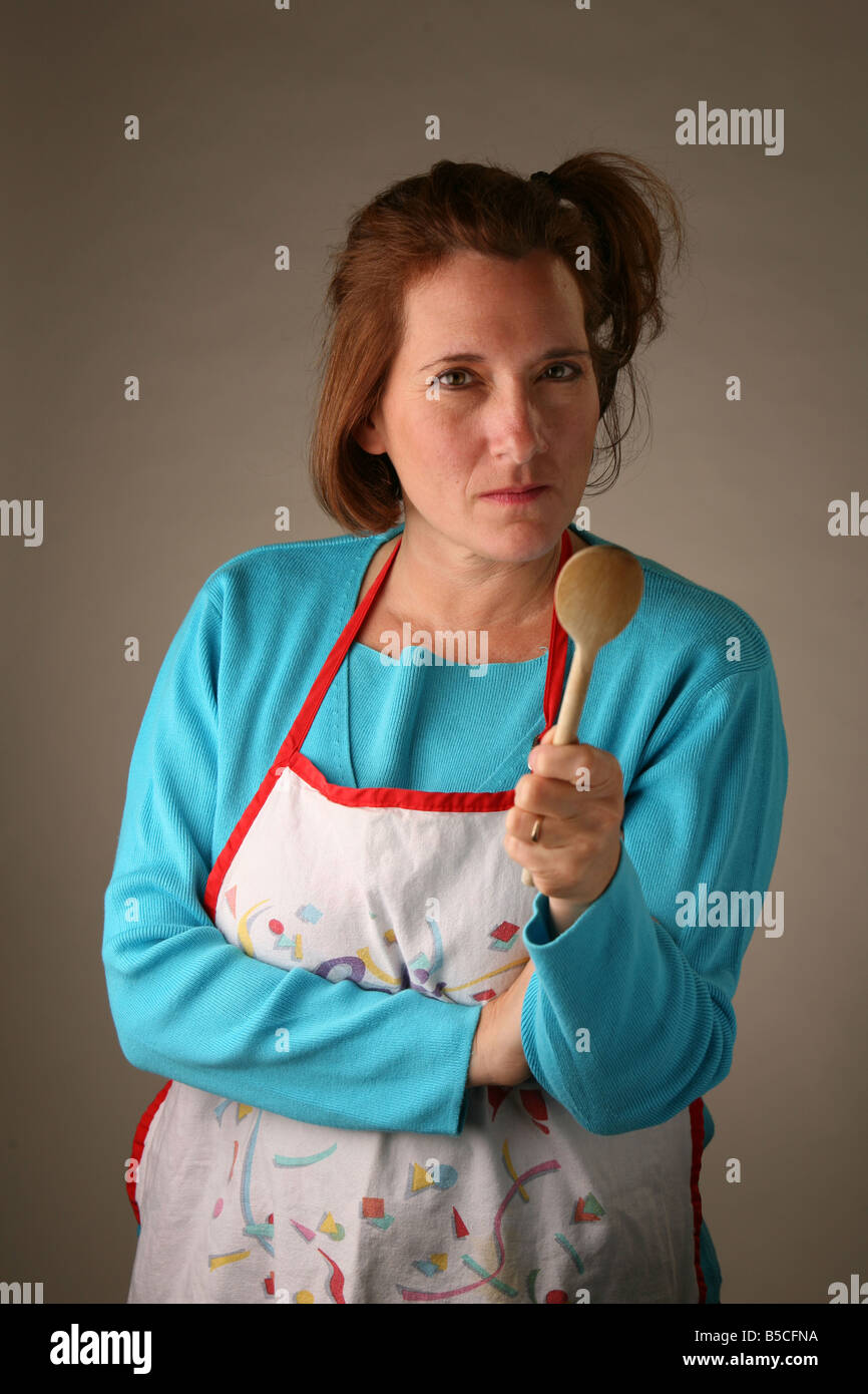 Women wear aprons hi-res stock photography and images - Alamy
