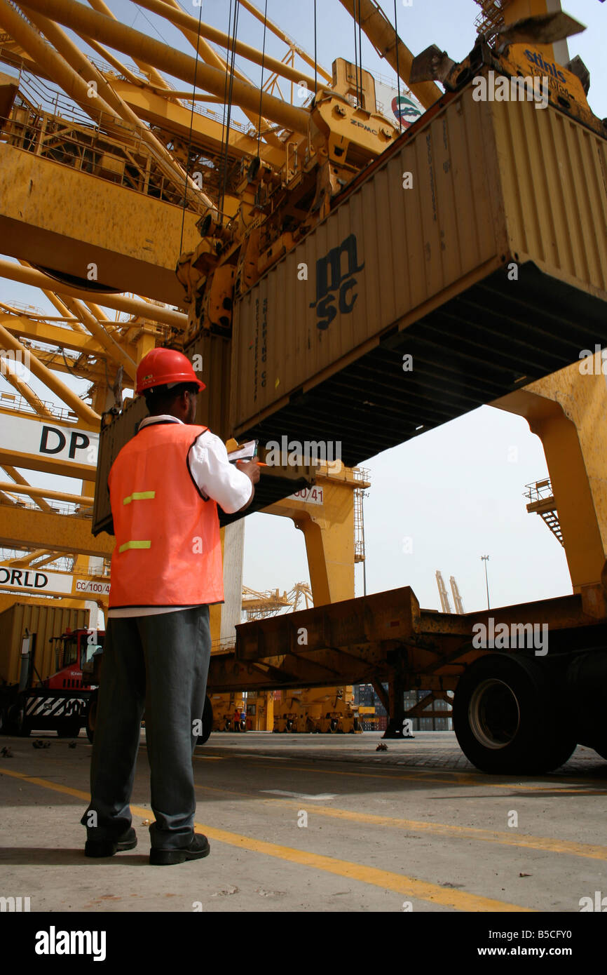 DP World Dubai Ports World Container Port UAE Teus Stock Photo - Alamy