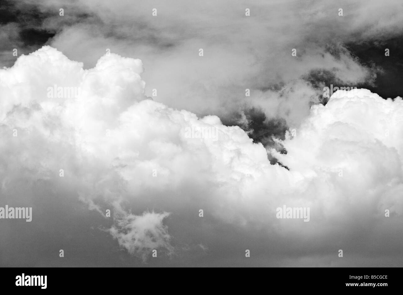 aerial view above cumulus clouds Stock Photo - Alamy