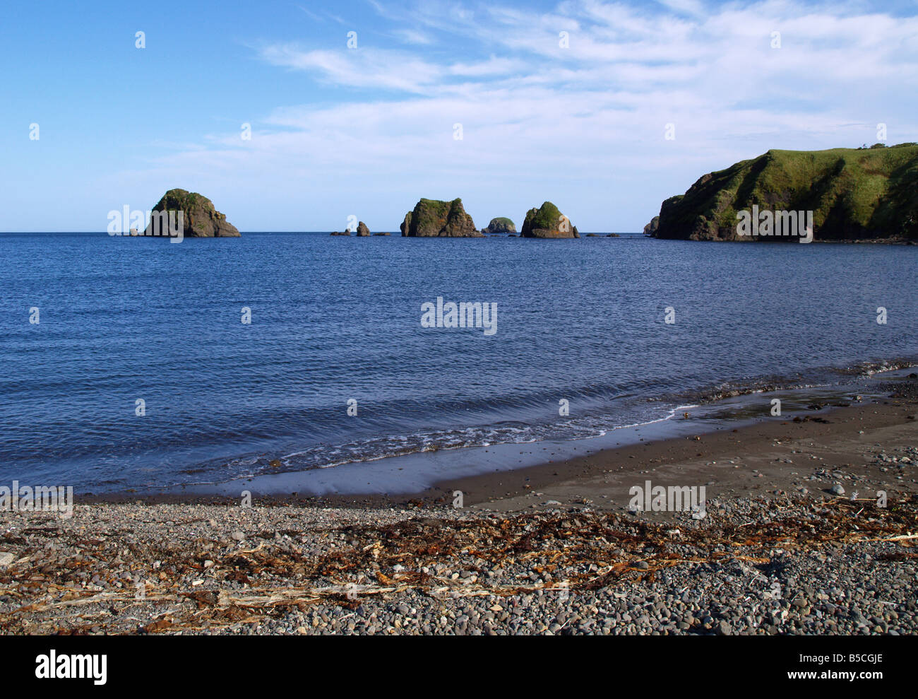 Oceanic bay of Shikotan island Stock Photo - Alamy