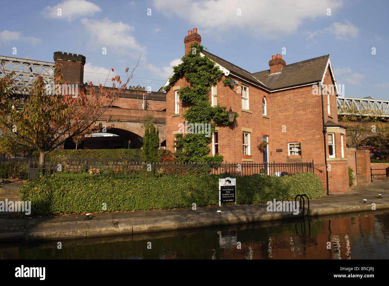 Lockkeeper s cottage in Castlefield Manchester UK Stock Photo - Alamy