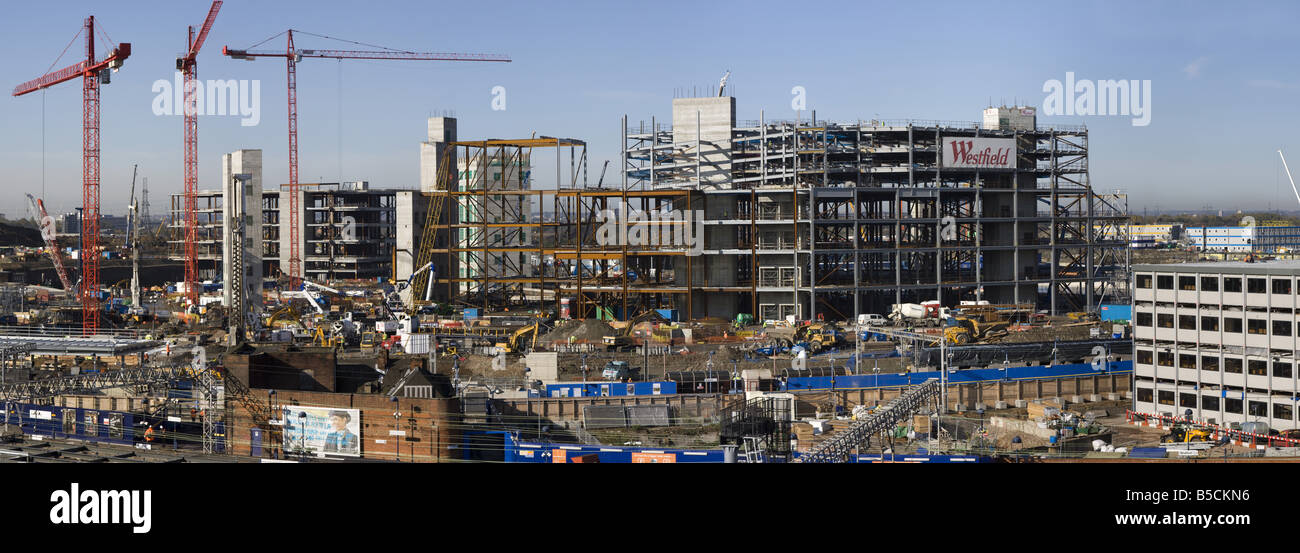 London 2012 Olympic Infrastructure Construction site Stratford London ...