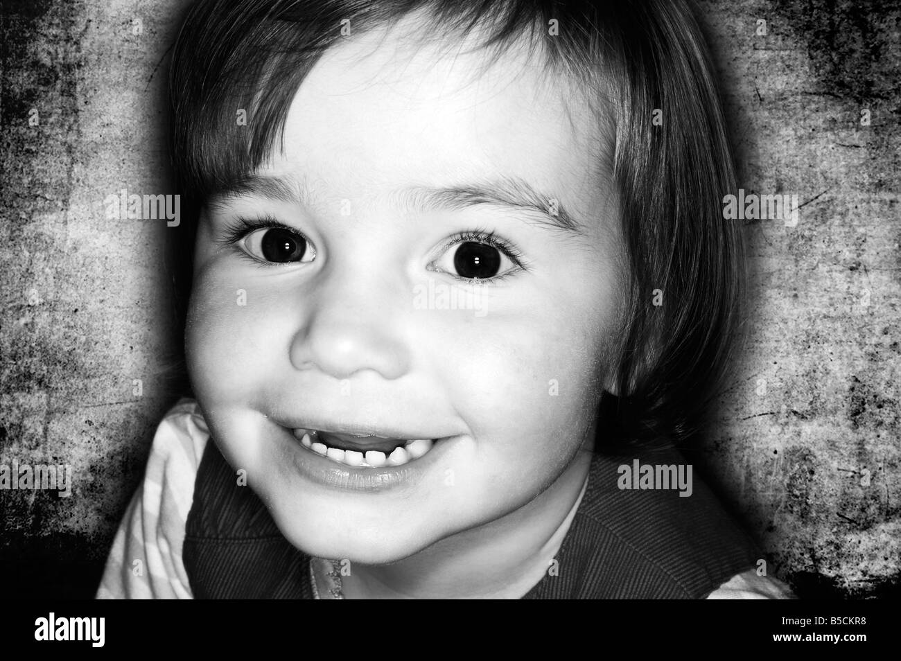 girl toddler face head portrait brunette female two years old kid child ...