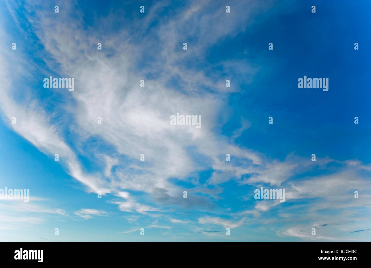 Picture of a beautiful blue sky with scattered clouds Stock Photo - Alamy