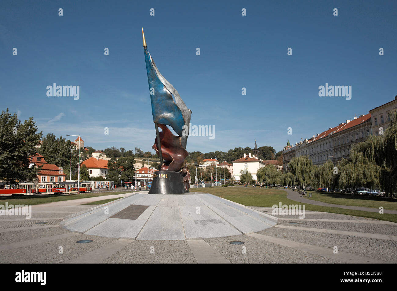 Prague 1938-1945 War Memorial, Klarov Square Stock Photo - Alamy