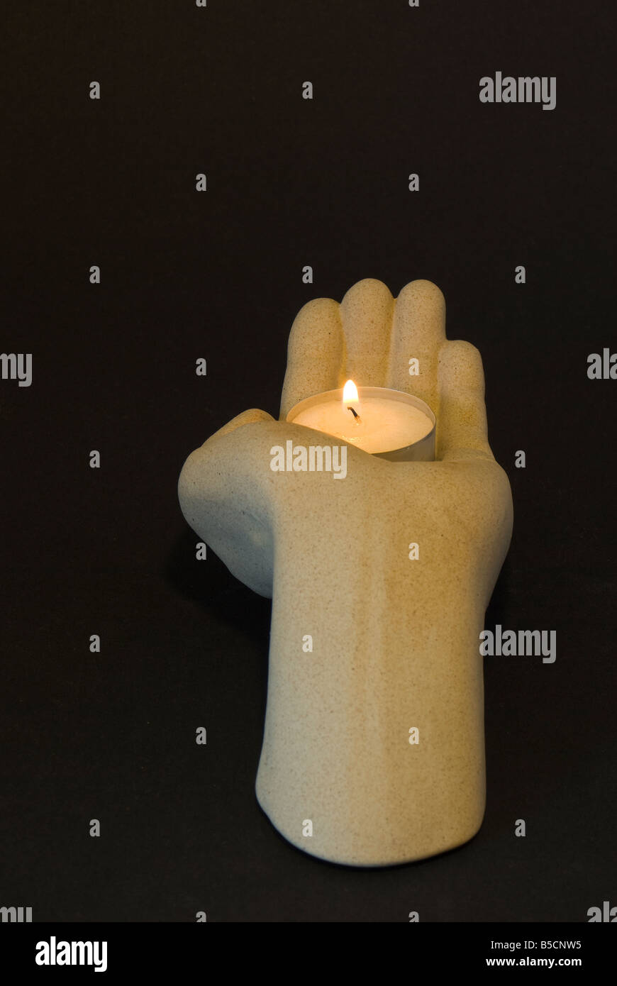 Candle in Hand Stock Photo - Alamy