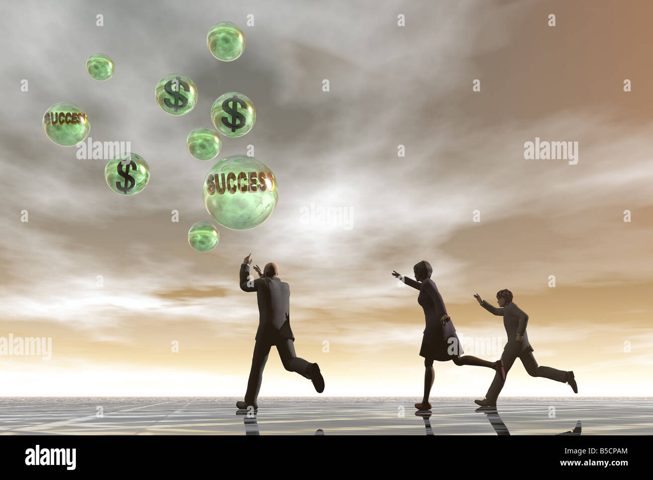 Businesspeople in pursuit of financial success Stock Photo - Alamy