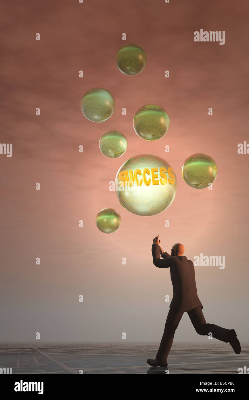 Businessman in pursuit of success Stock Photo - Alamy
