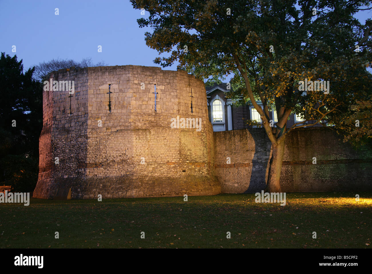 City of York, England. The Multangular Tower is the remains of the ...