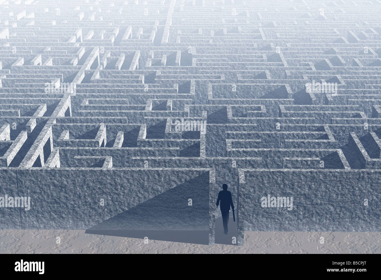 Businessman solutions maze hi-res stock photography and images - Alamy
