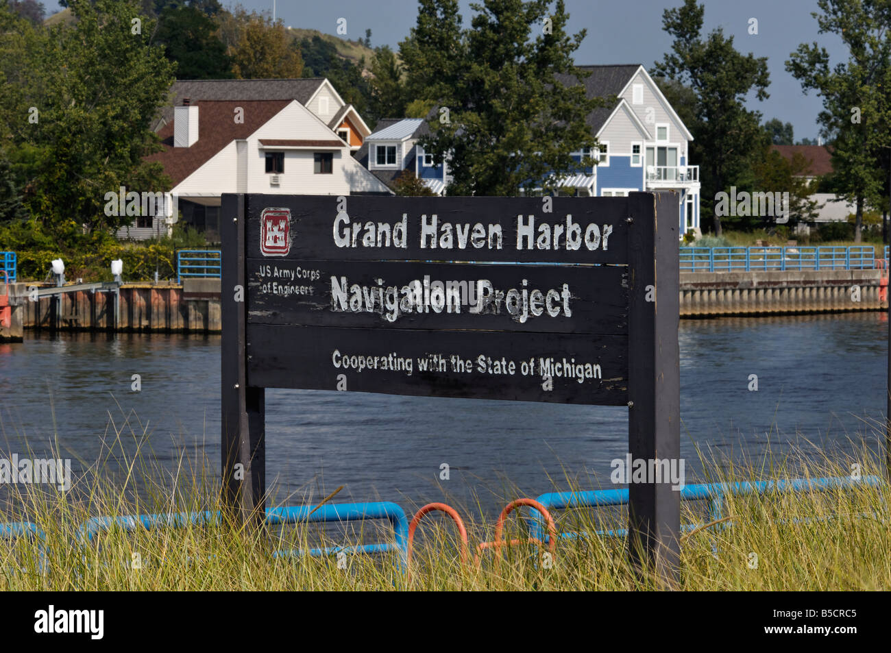 US Army Corps of Engineers Grand Haven Harbor Navigation Project Sign ...