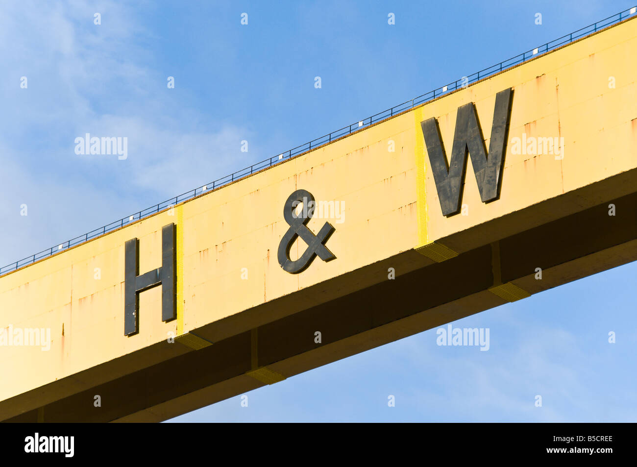 Samson and Goliath, the famous yellow cranes at Harland and Wolff ...