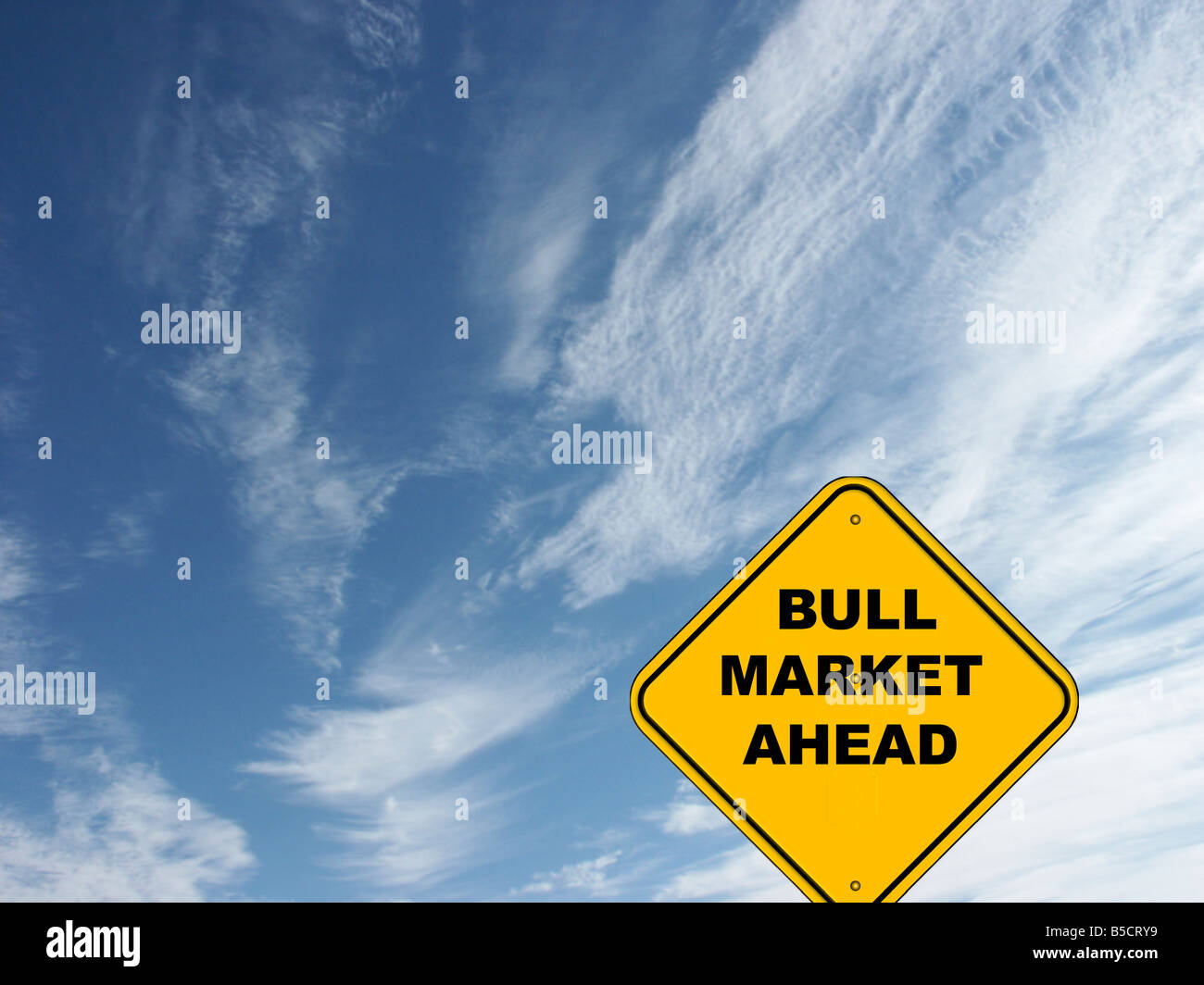 Bull market sign Stock Photo - Alamy