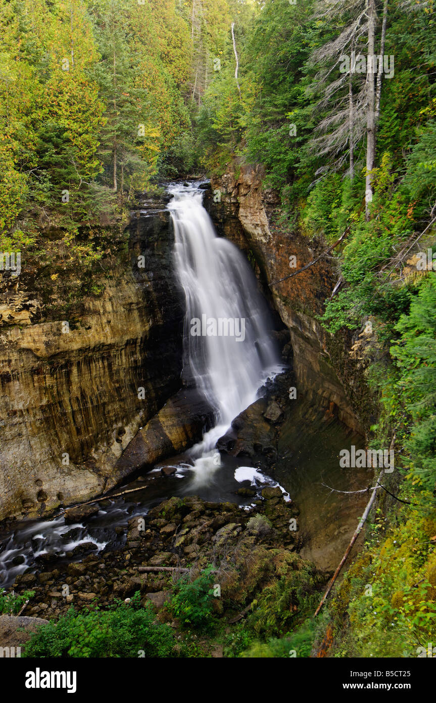 Miners Falls Pictured Rocks National Lakeshore Michigan Stock Photo - Alamy