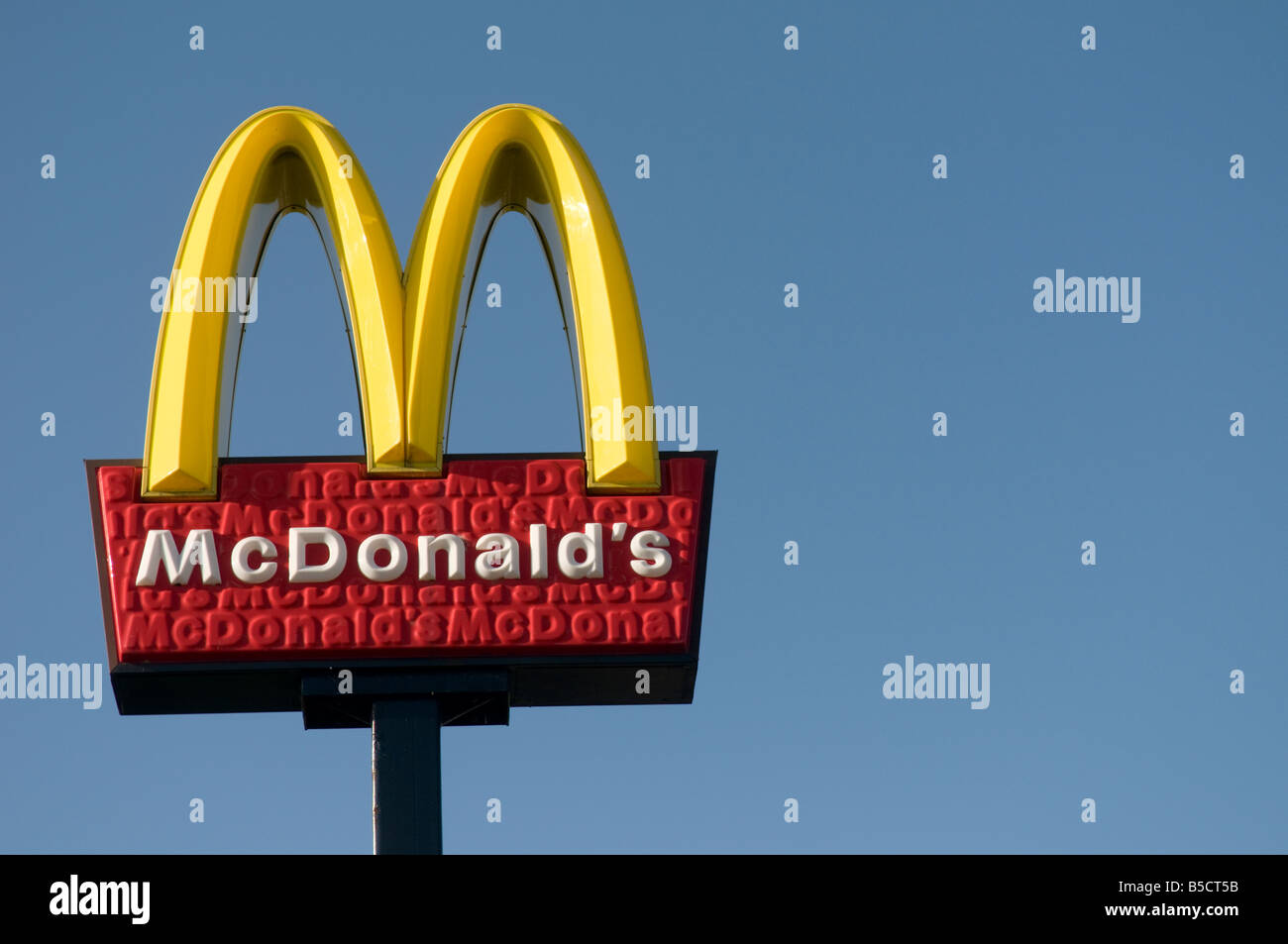 McDonald s fast food restaurant sign yellow golden arches symbol ...