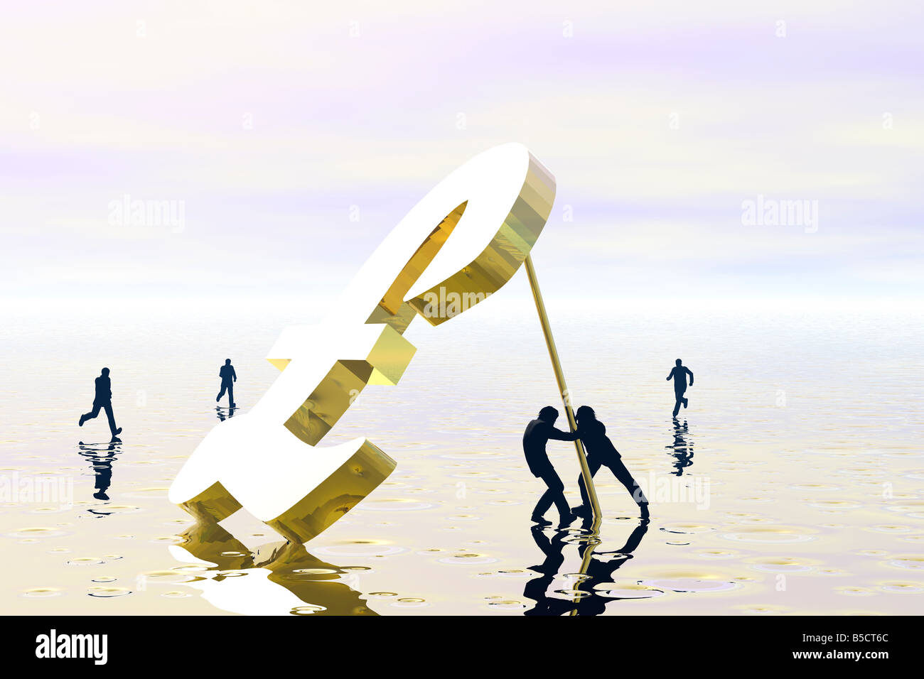 Propping up the pound Stock Photo - Alamy