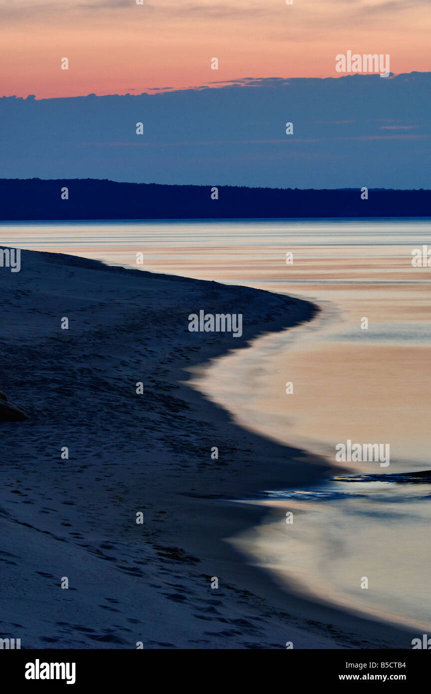 Miners Beach at Sunset Pictured Rocks National Lakeshore Michigan Stock ...