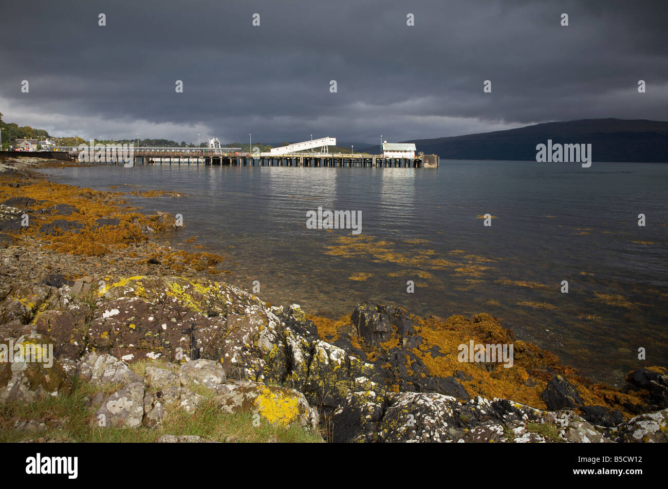 the Caledonian Macbrayne Calmac ferry port terminal at Craignure on the ...
