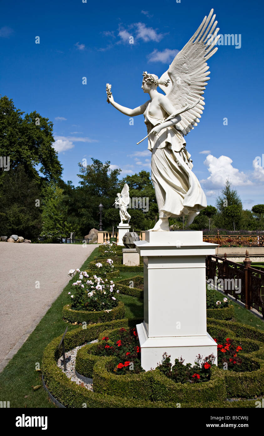 Statue titled Victoria in the castle grounds Schwerin Germany Stock ...