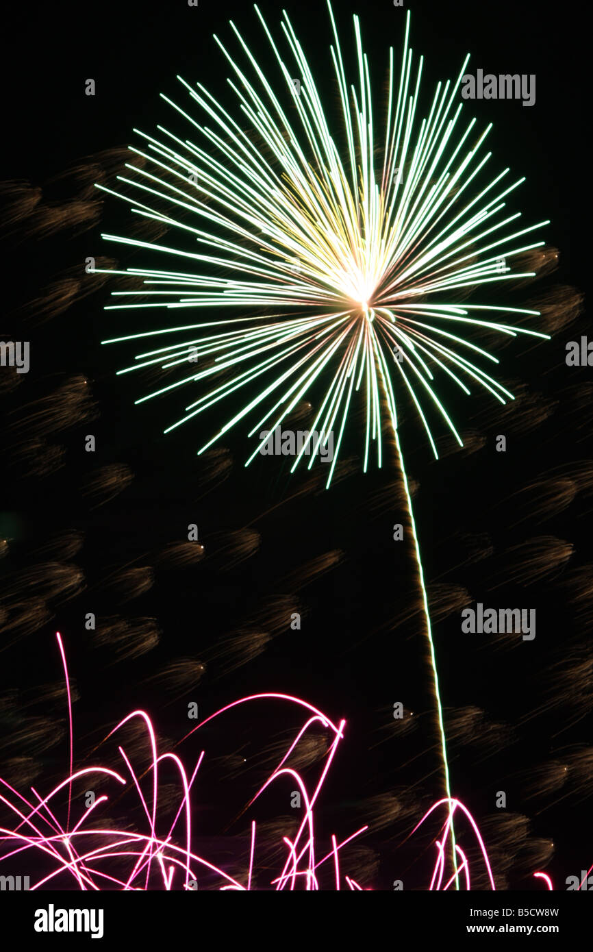 Multi burst fireworks Stock Photo - Alamy