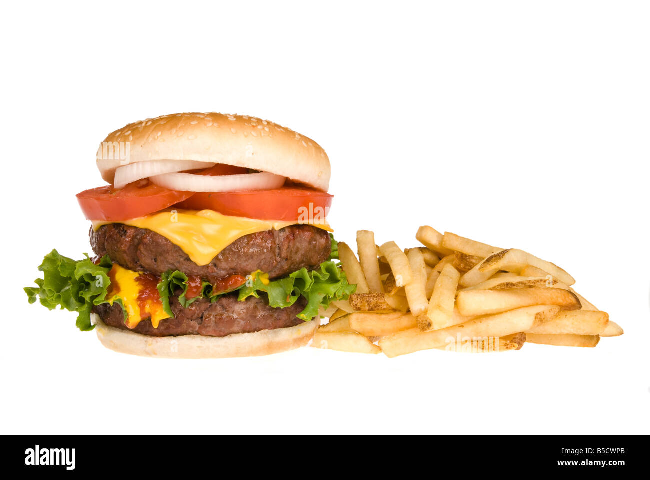 Greasy Burger And Fries