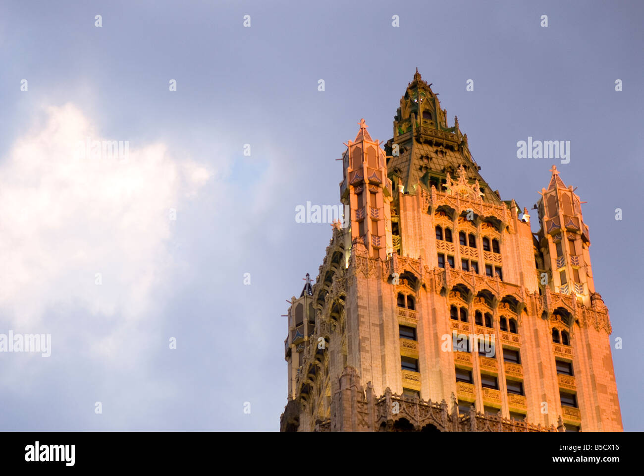 The top of the Woolworth Building Stock Photo - Alamy