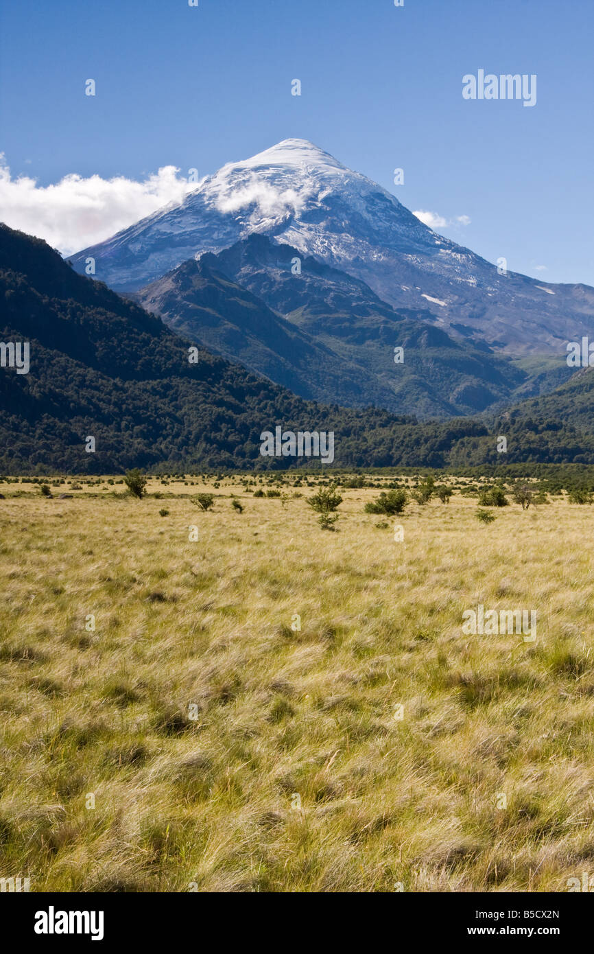Lanin volcano , Lanin National Park , Patagonia , Argentina Stock Photo ...