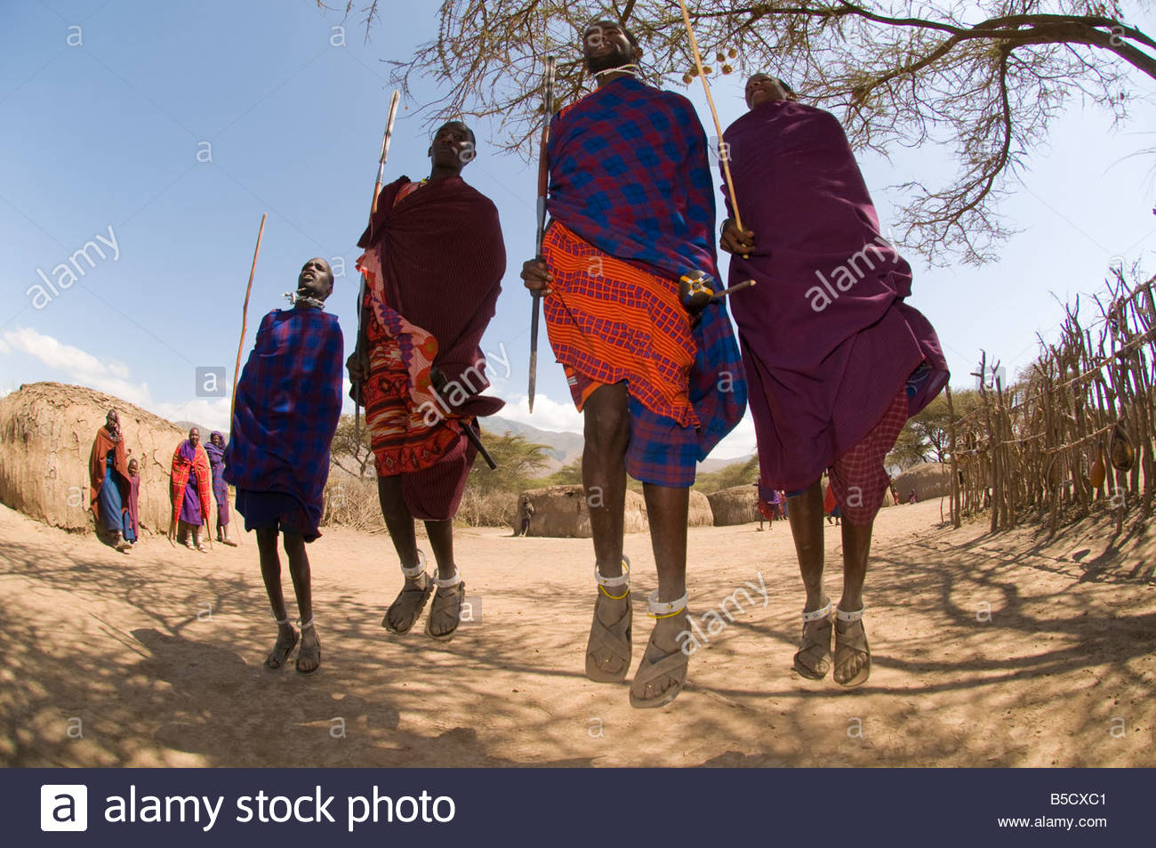 Traditional Jumping Dance Maasai People Stock Photos & Traditional ...