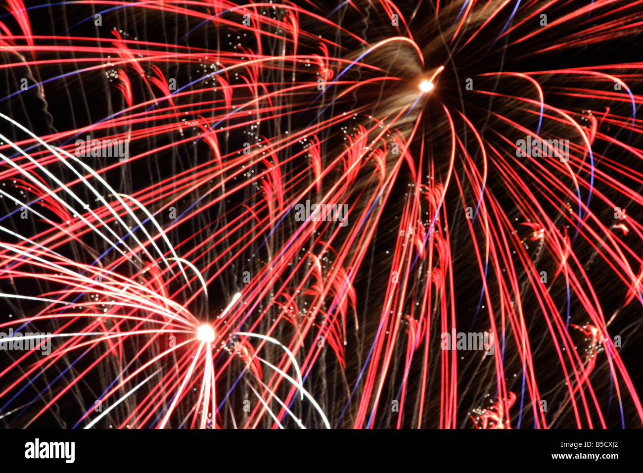 Close up multi-burst abstract fireworks bursts Stock Photo - Alamy