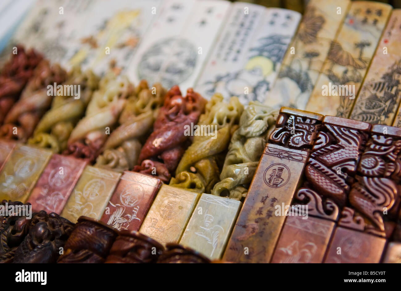 "Chinese chops sold in Chop Alley, Hong Kong Stock Photo - Alamy