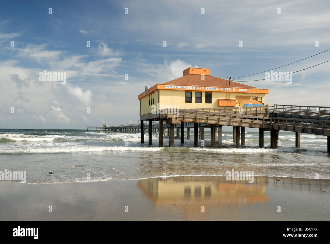 Bob Hall pier on Padre Island, Southern Texas USA Stock Photo - Alamy