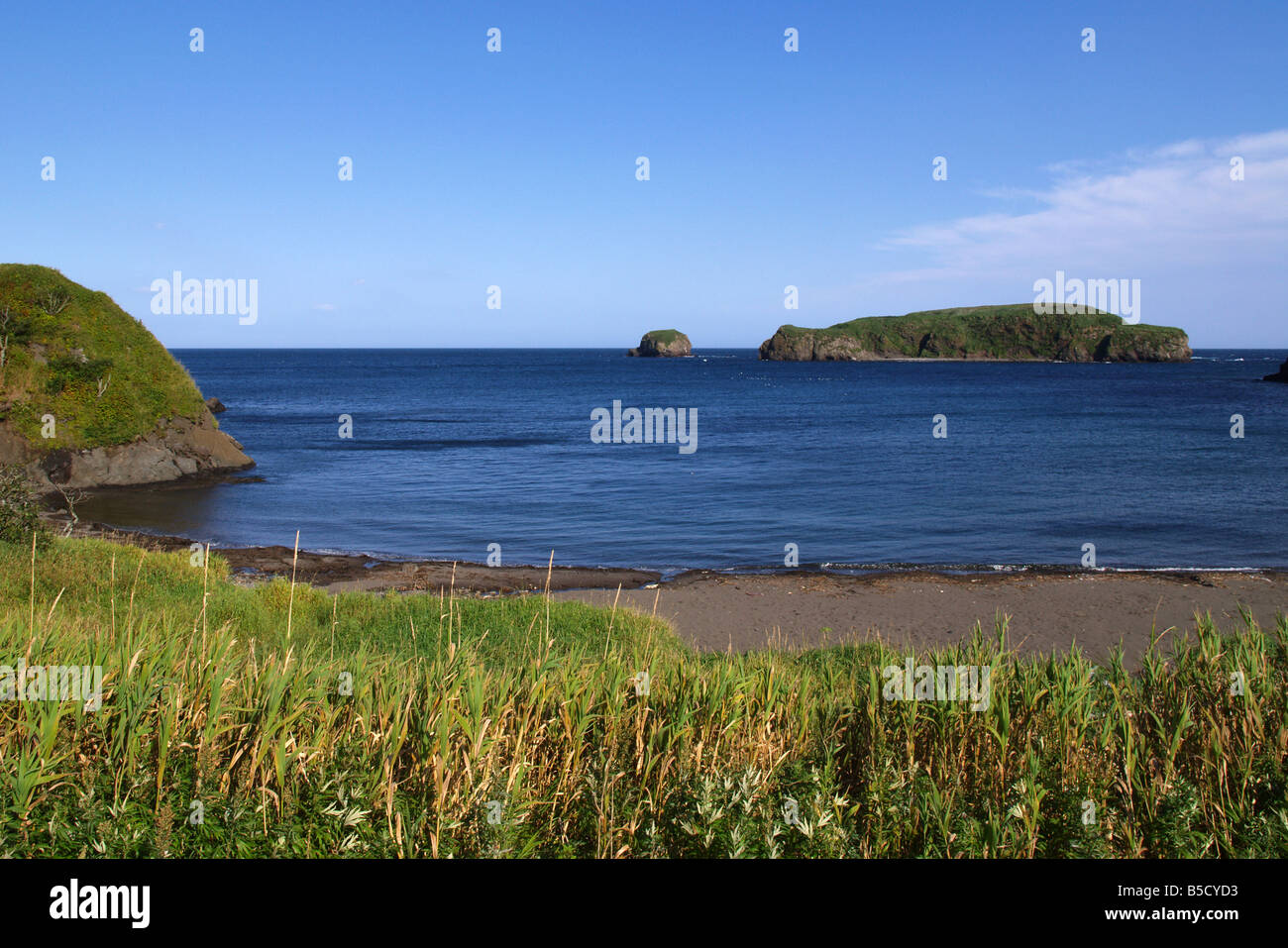 Oceanic bay of Shikotan island Stock Photo - Alamy