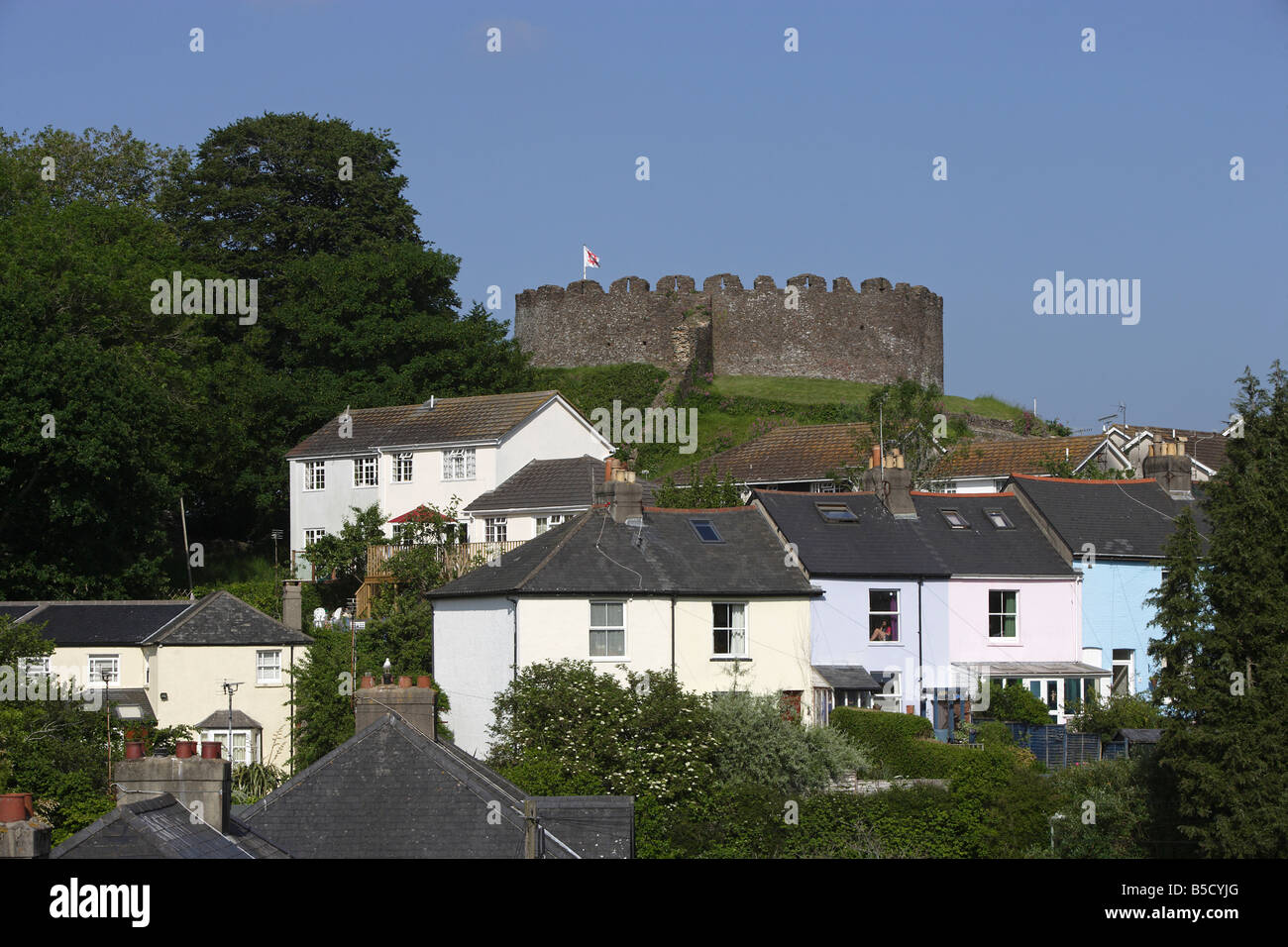 Totnes castle 14th century Devon Great Britain United Kingdom Stock ...