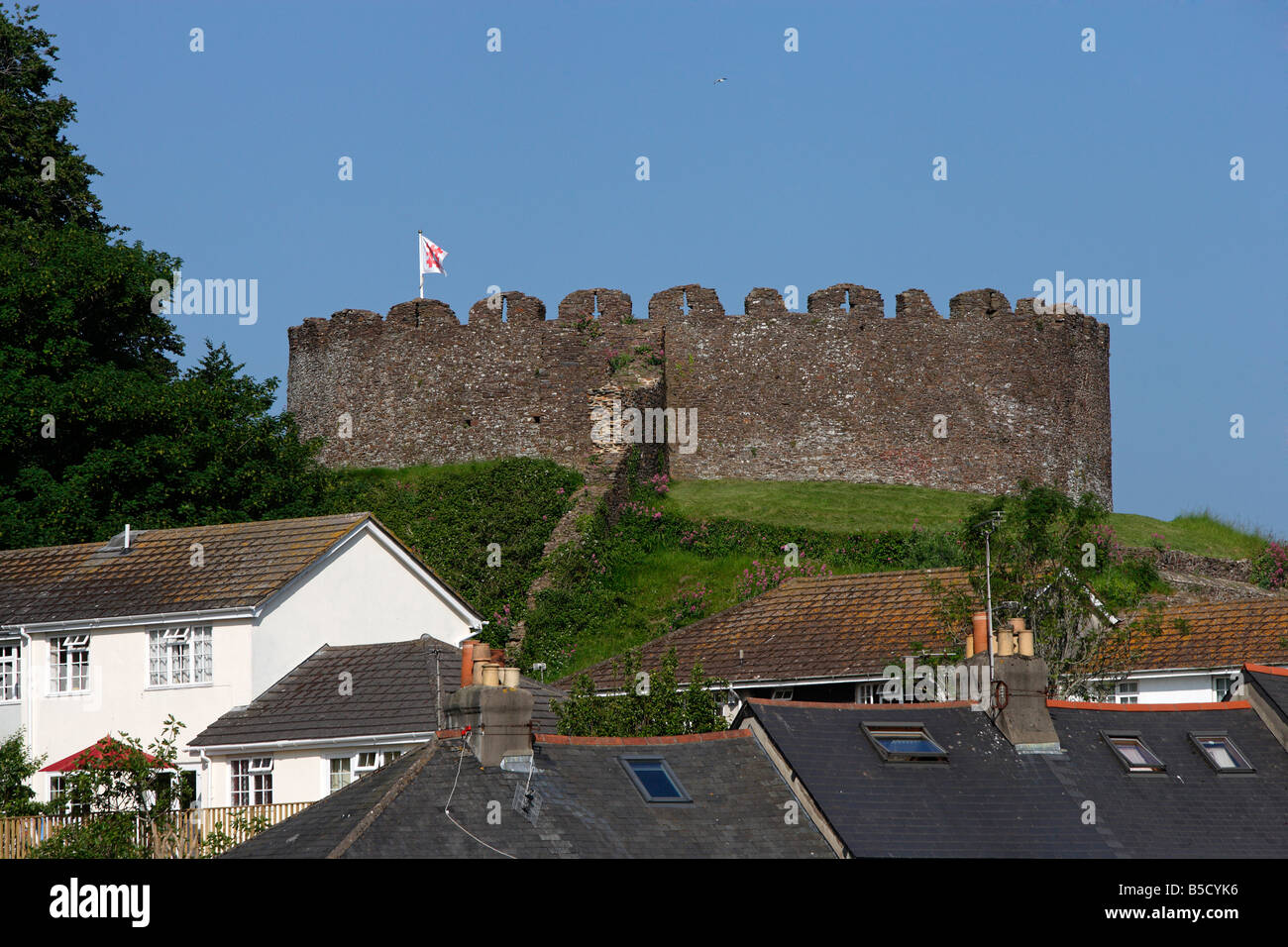 Totnes castle 14th century Devon UK Stock Photo - Alamy