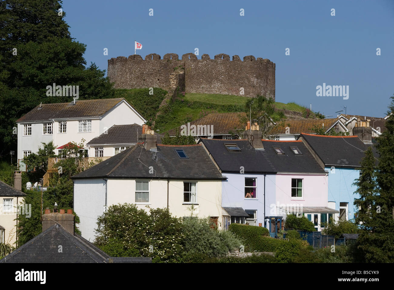 Totnes castle 14th century Devon Great Britain United Kingdom Stock ...