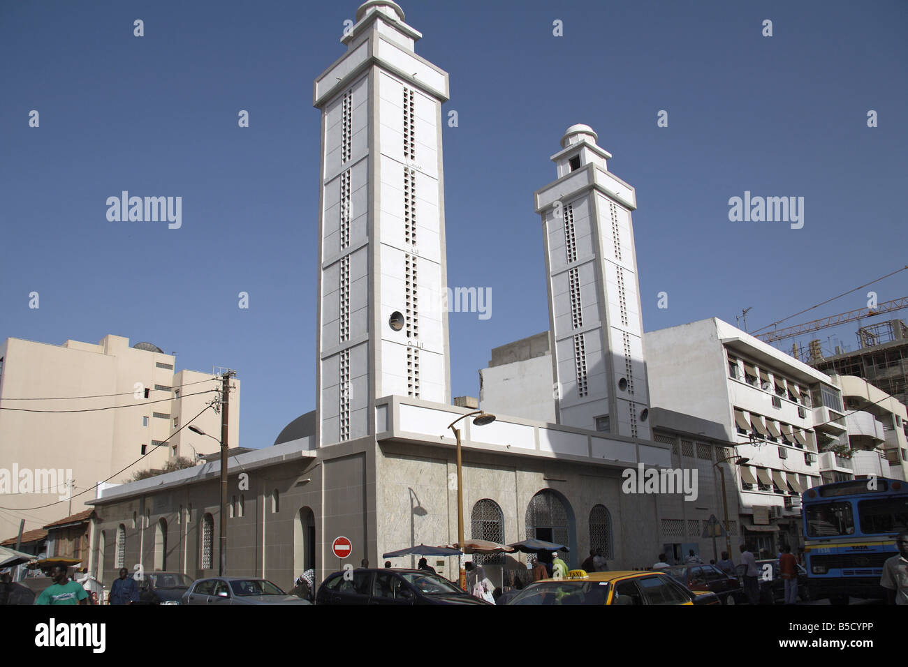 City centre mosque Plateau district Dakar Senegal West Africa Stock ...