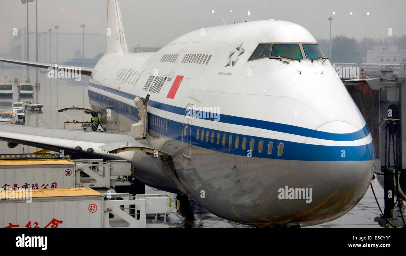 Air China Boeing 747 at the Beijing Capital Airport Beijing China Stock ...