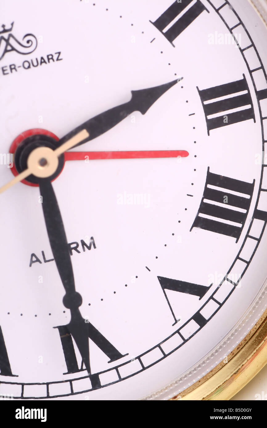 old clock closeup white background isolated Stock Photo - Alamy