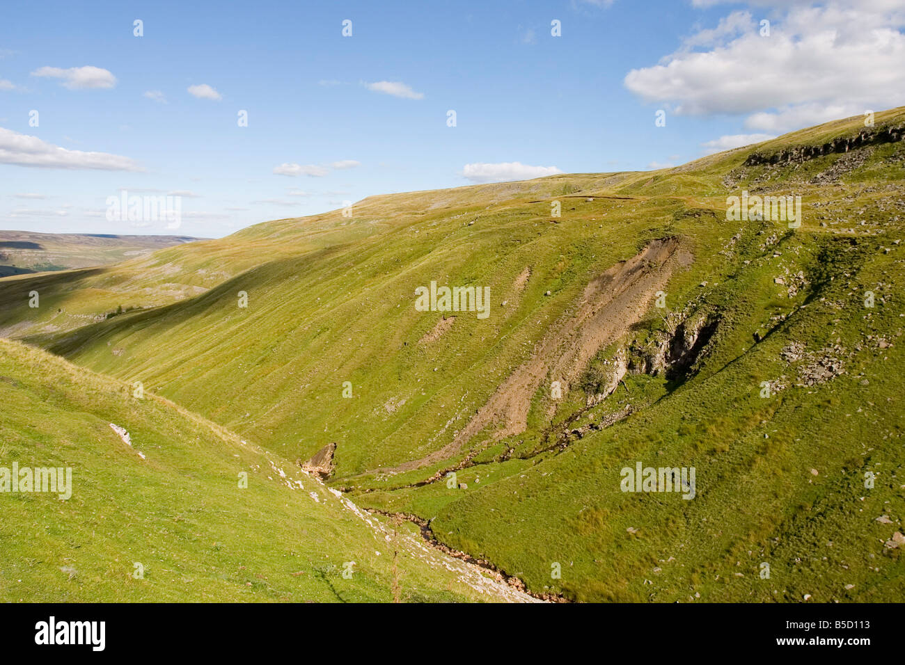 Bull Scar dry valley and limestone scenery, near Conistone, Yorkshire ...
