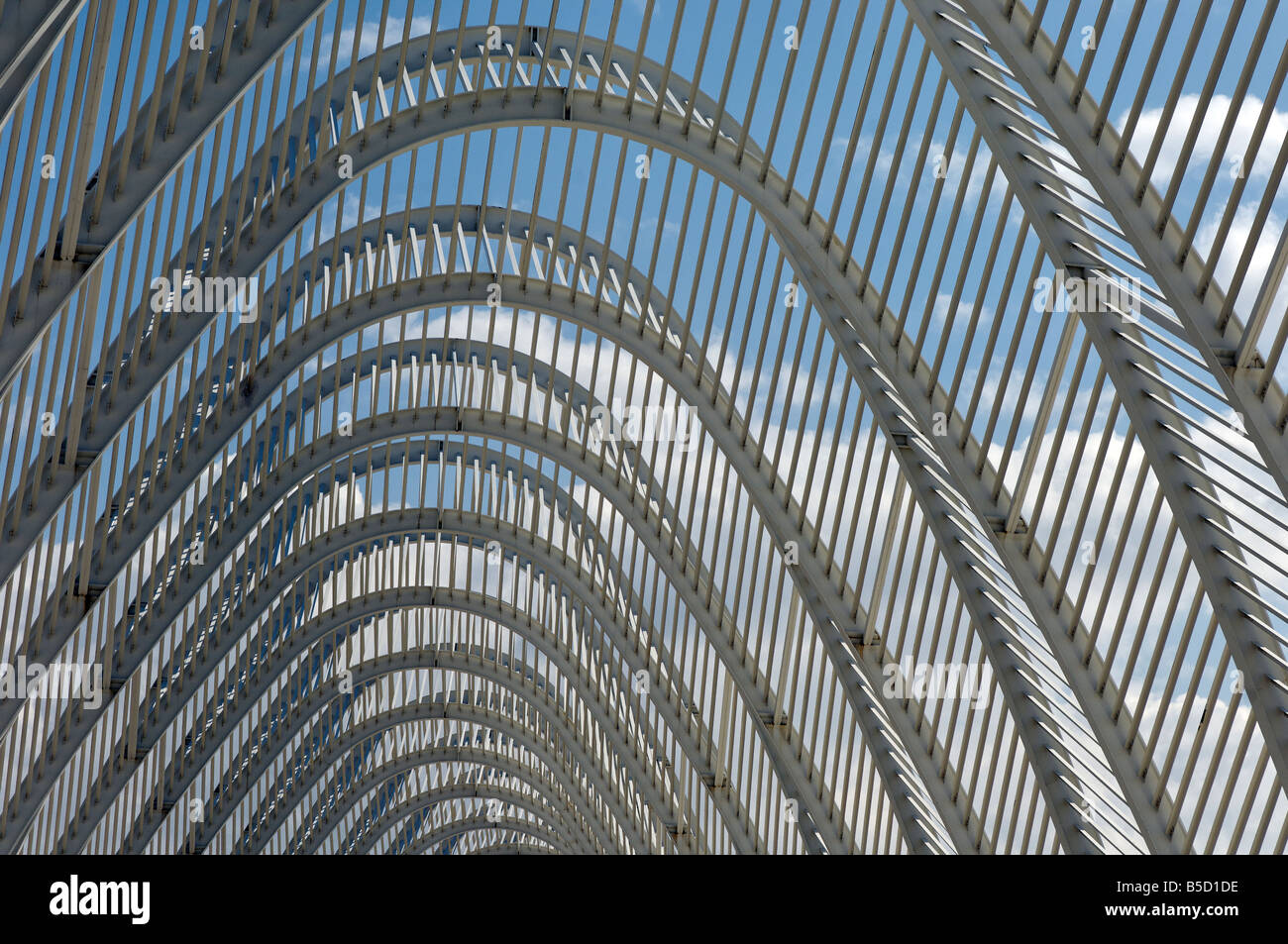 The modern arch at the entry to the Olympic Stadium, Athens, Greece ...