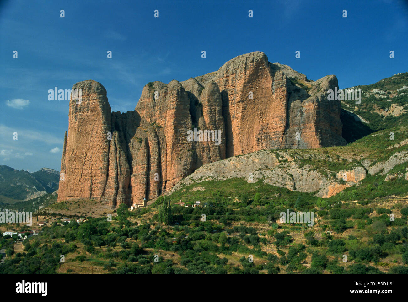 Sandstone Rock Butresses Riglos Aragon Spain R Rainford Stock Photo - Alamy