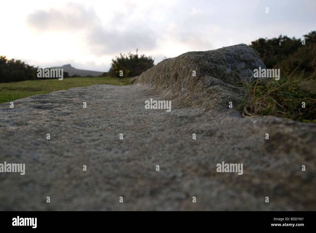 A View of the Haytor Granite Tramway a unique granite-railed tramway ...